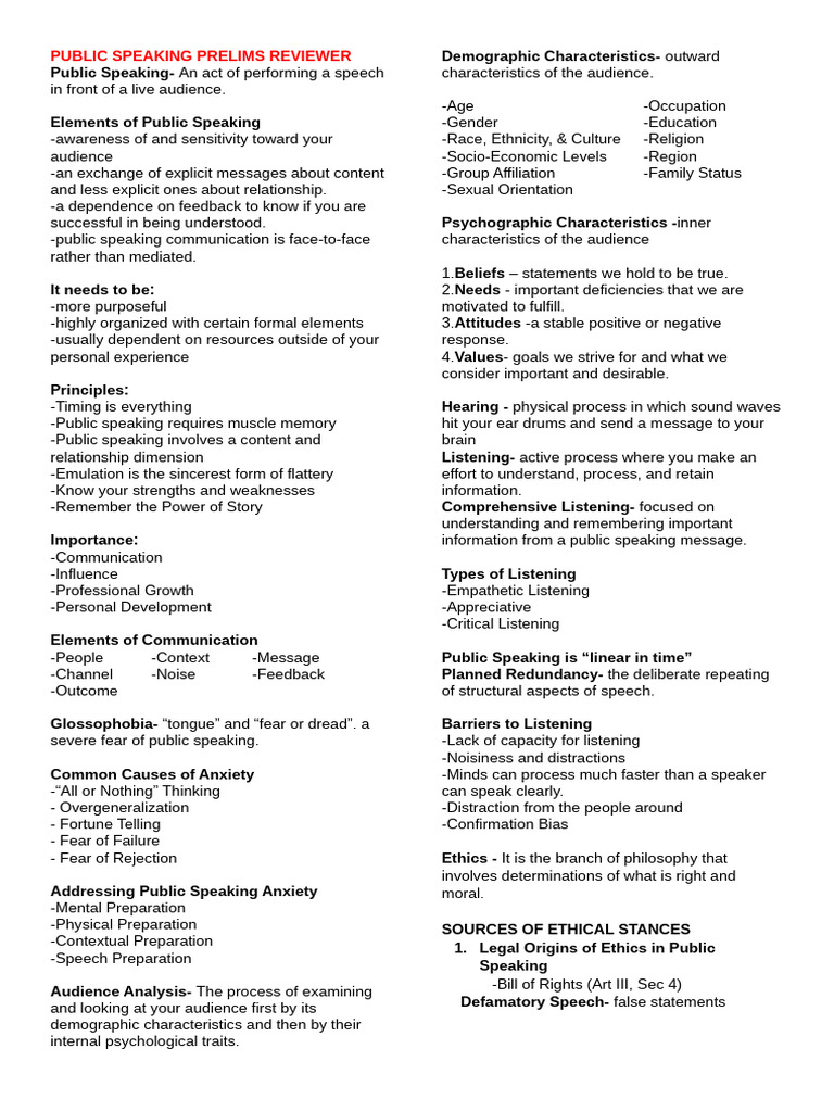 Public Speaking Essentials Guide | PDF | Public Speaking | Communication