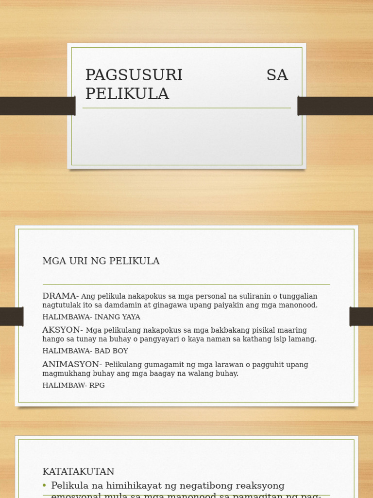 Pagsusuri Sa Pelikula 3 | PDF