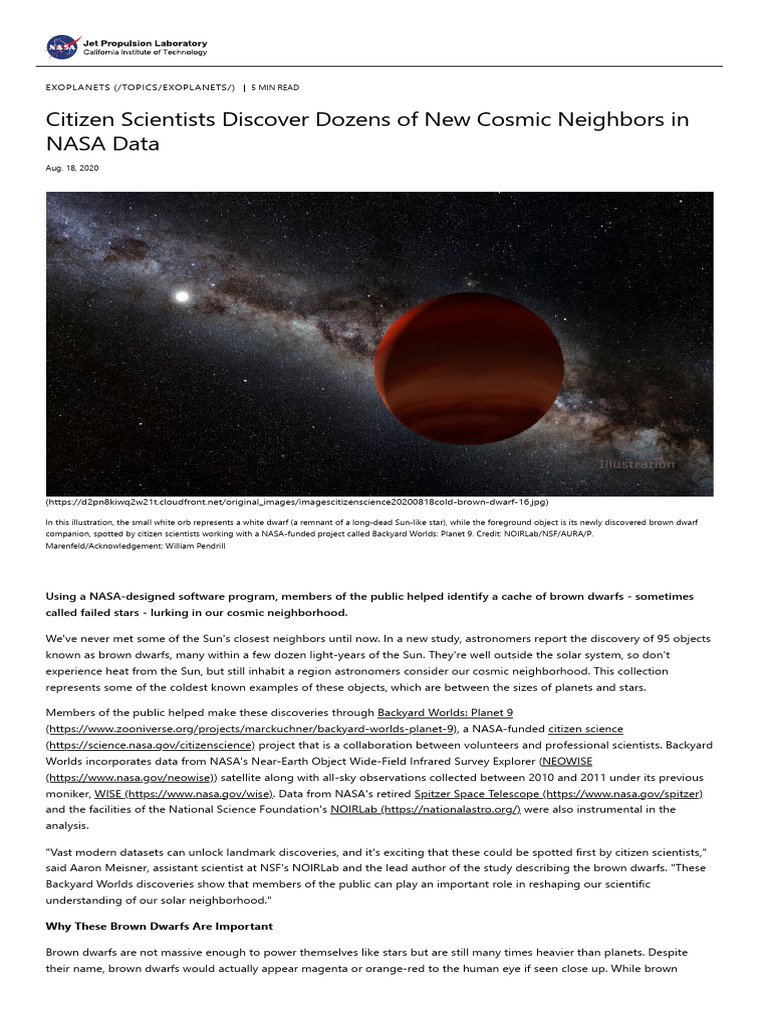 Citizen Scientists Discover Dozens of New Cosmic Neighbors in NASA Data - NASA Jet Propulsion ...