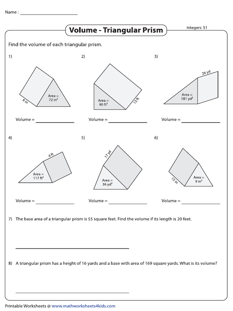 Volume Triangular Prism | PDF