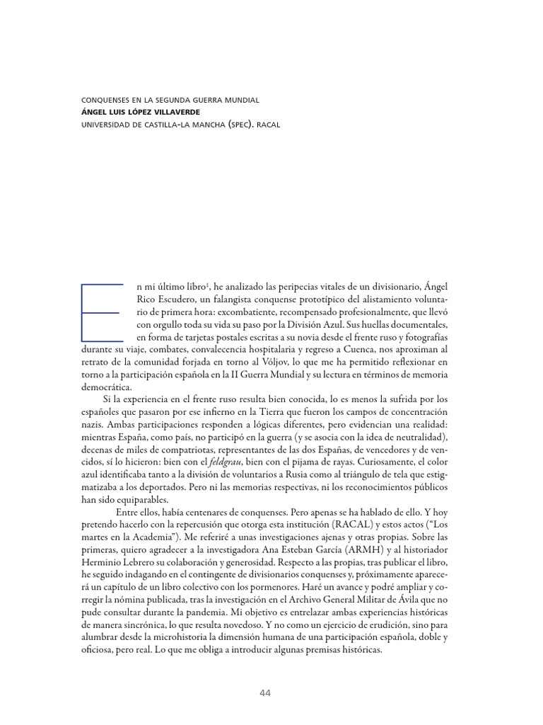 Conquensas en La Segunda Guerra Mundial(El Otro Texto en q Aparece Div Azul) | PDF | Francisco ...