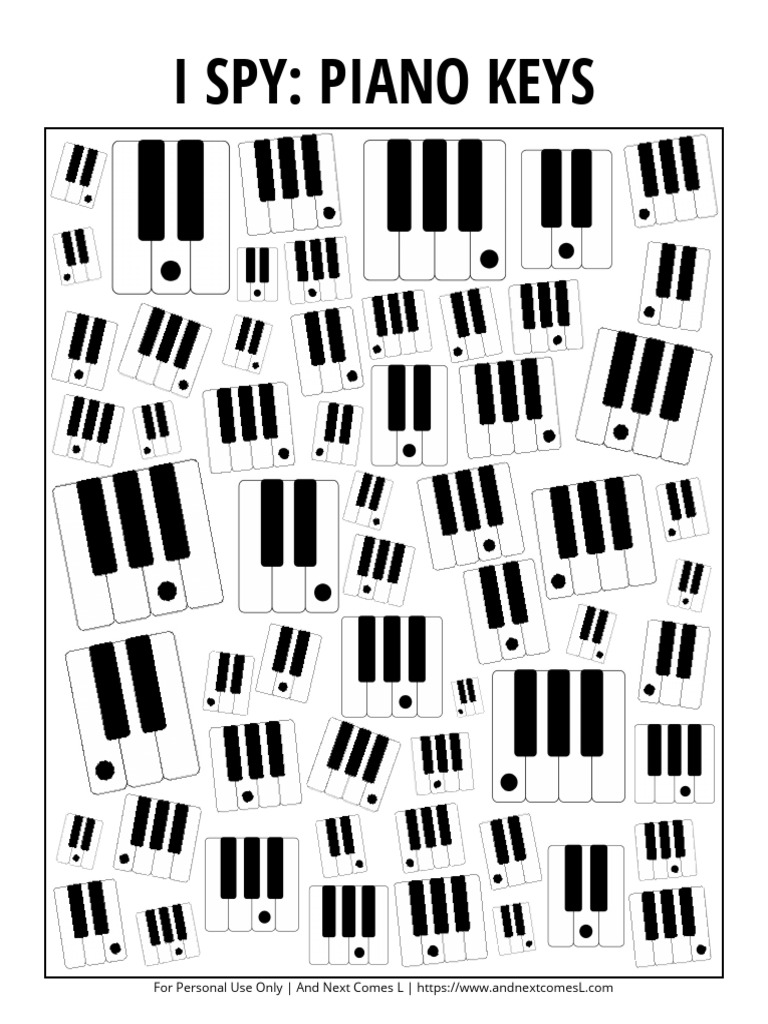 I Spy Piano Keys Activity | PDF