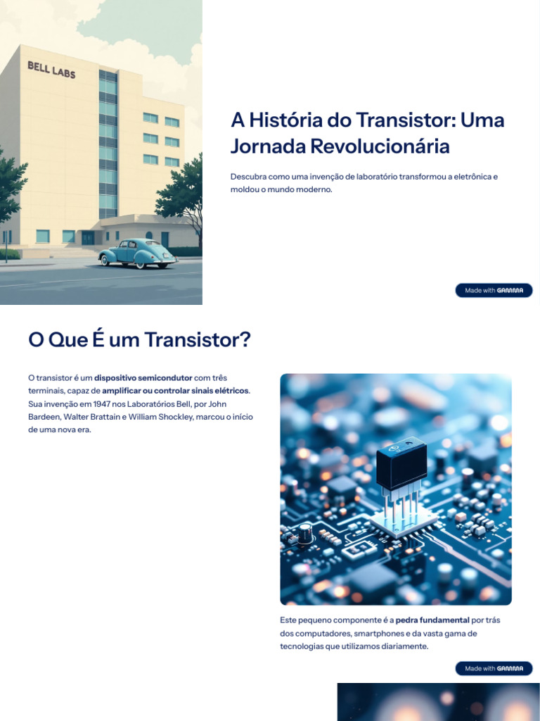 A Historia Do Transistor | PDF | Transistor | Circuito integrado