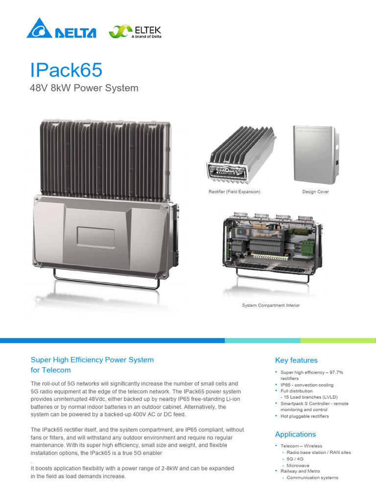 Datasheet-Ipack65 48v 8kwv06 | PDF | Mains Electricity | Rectifier