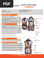 Safety Harness Checklist | PDF | Equipment | Manufactured Goods