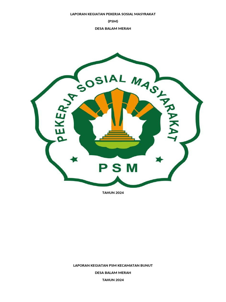 Laporan Kegiatan PSM Desa Balam Merah 2024 | PDF