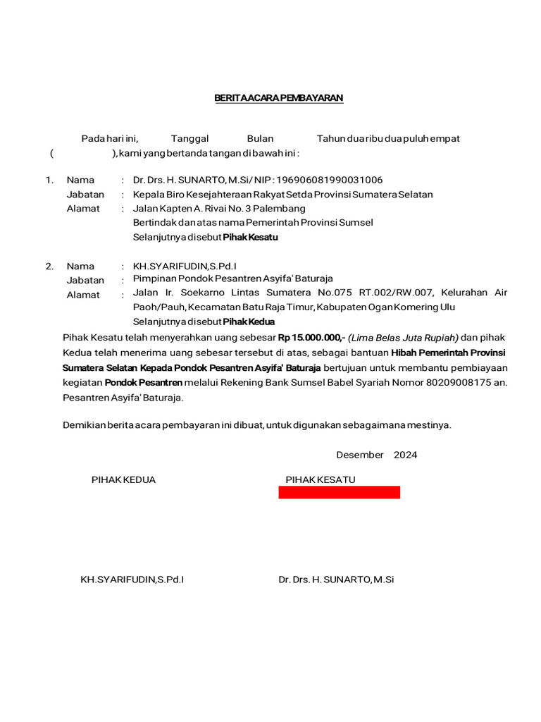 Contoh surat penting | PDF