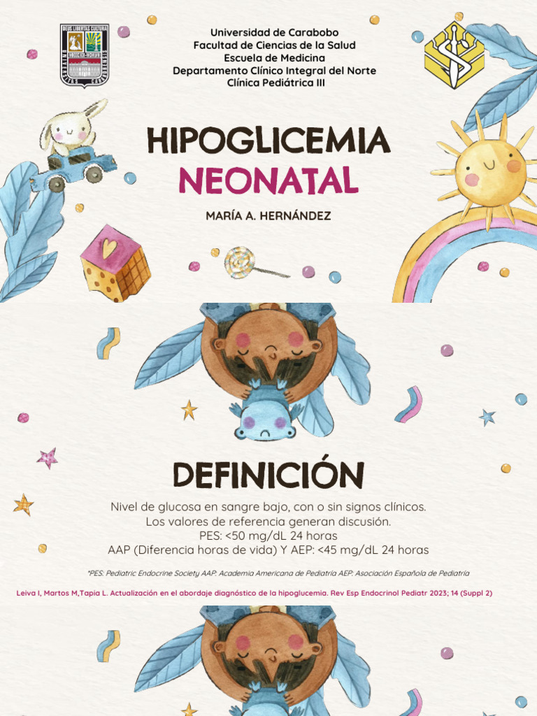 Hipoglucemia Neonatal: Diagnóstico y Tratamiento | PDF | Medicina ...