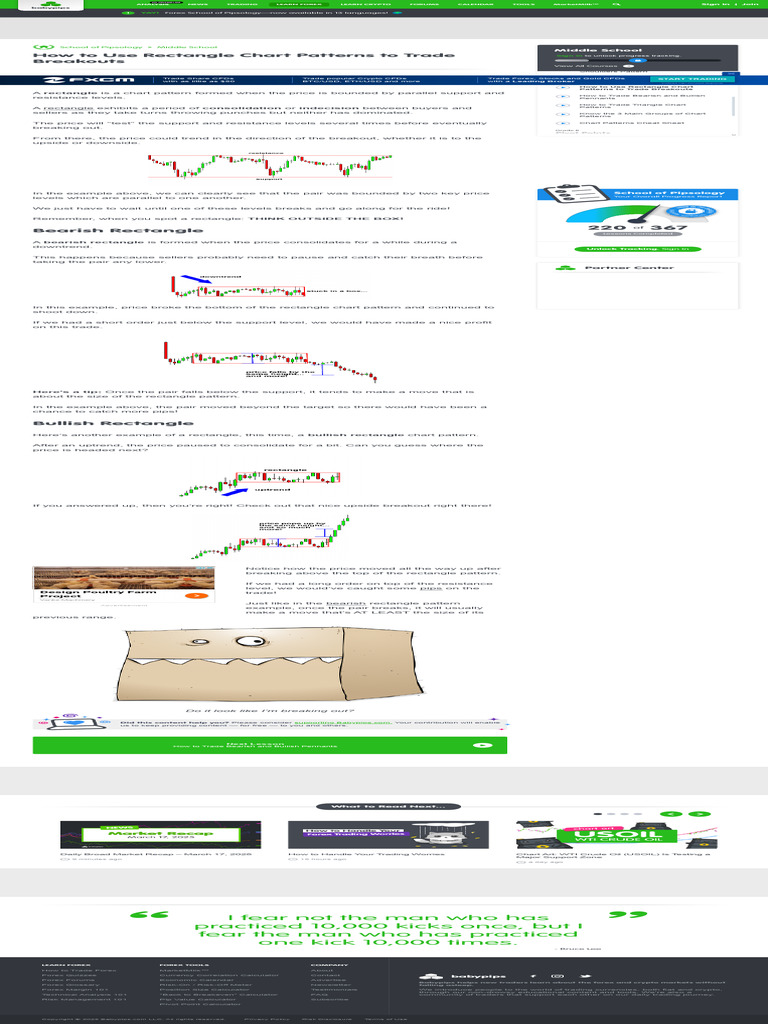 How To Use Rectangle Chart Patterns To Trade Breakouts | PDF | Foreign Exchange Market | Market ...
