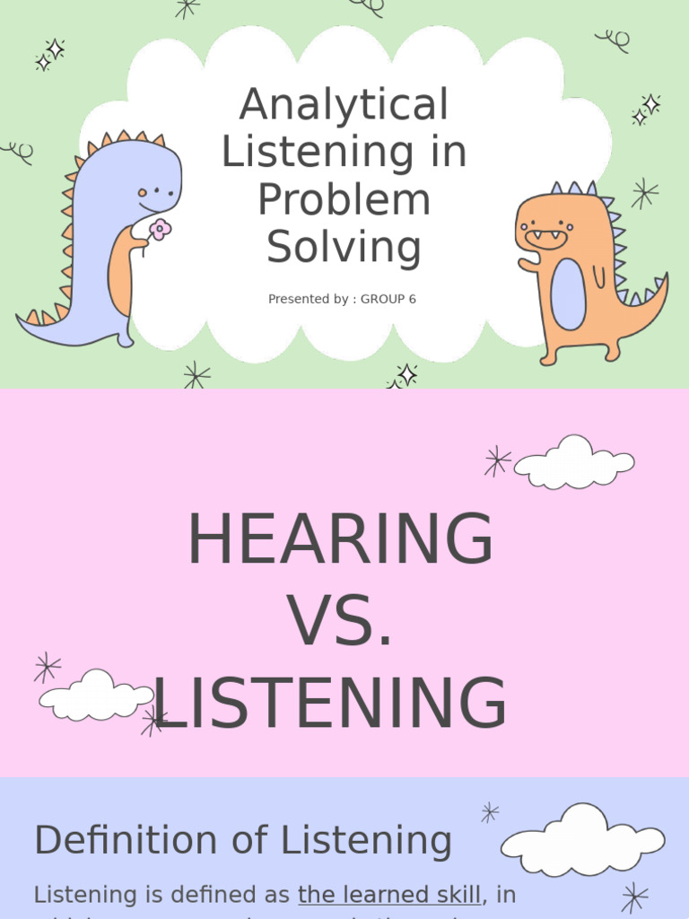 Analytical Listening in Problem Solving | PDF | Nonverbal Communication ...