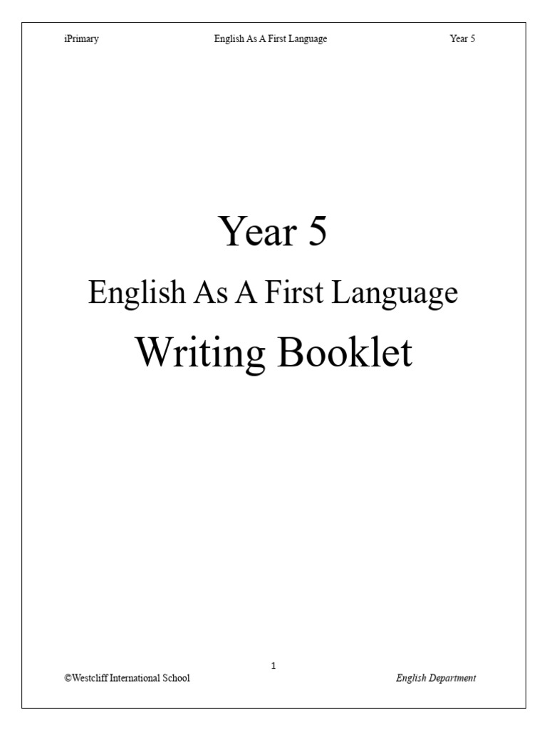 Year 5 English Writing Guide | PDF | Metals | Narrative