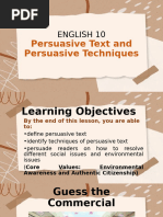 A F O R E S T: Persuasive Techniques Handout | PDF | Mnemonic | Question
