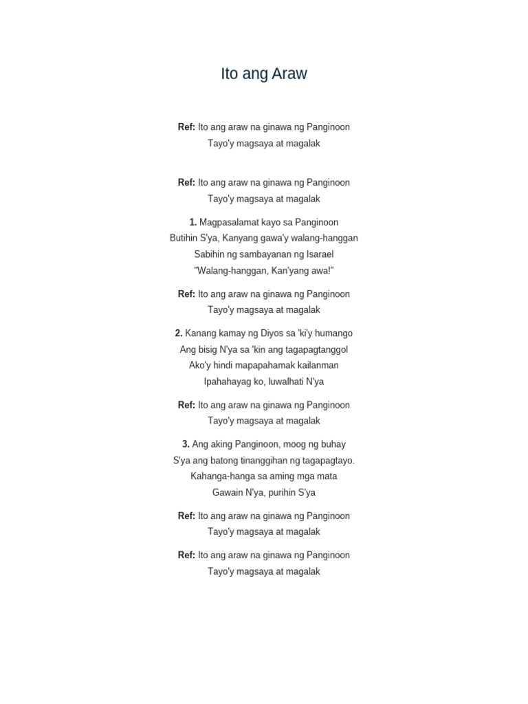 Ito Ang Araw | PDF