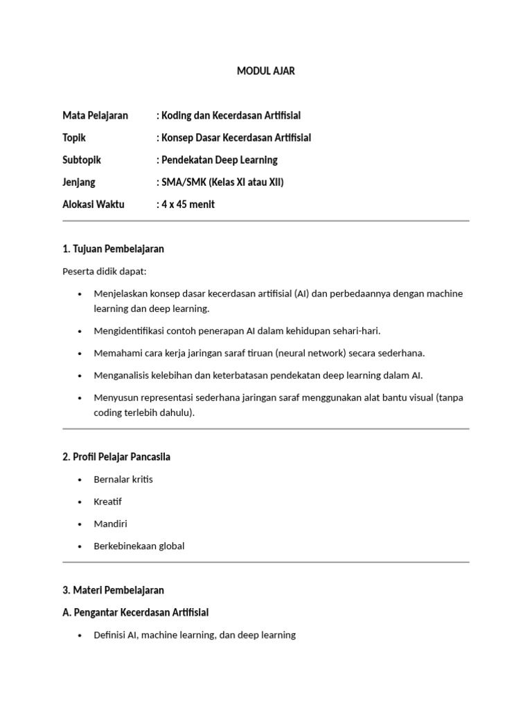 Modul Ajar Koding | PDF