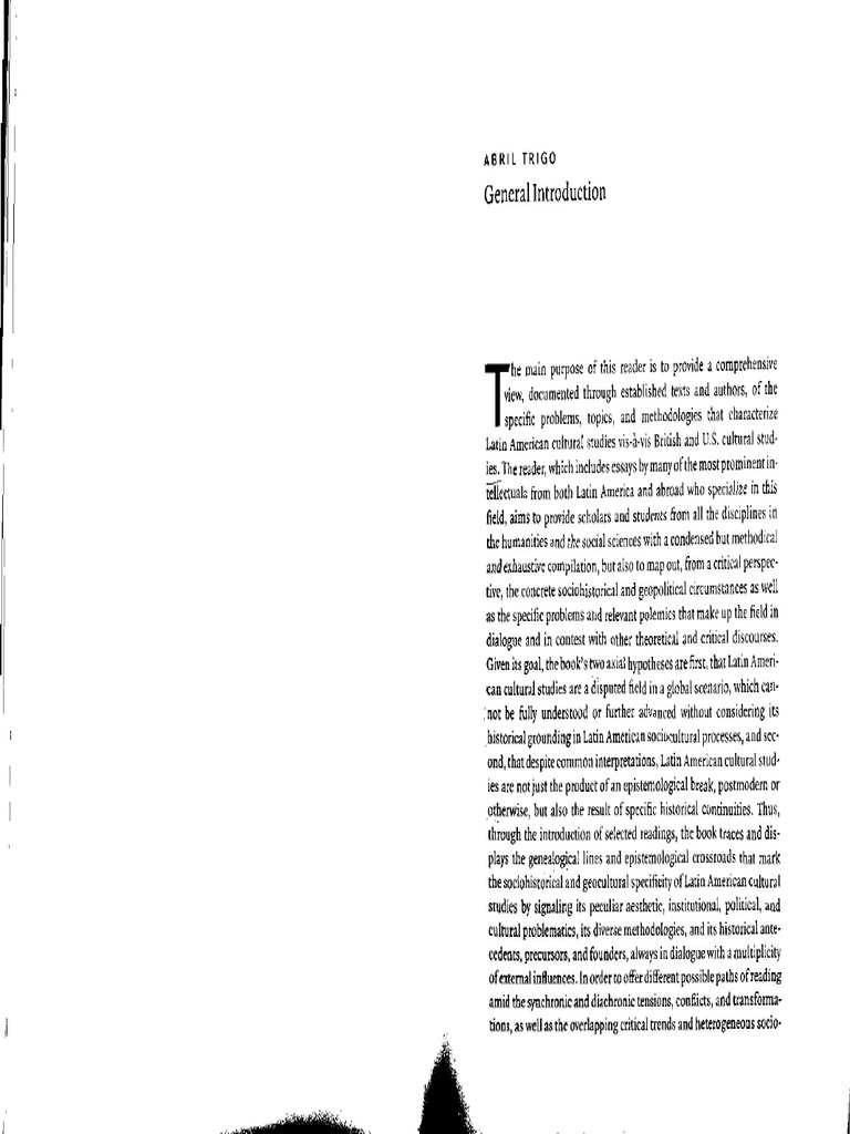 Latin American Cultural Studies Reader-Introduction | PDF