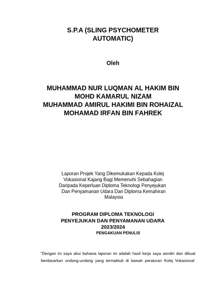 Laporan PTA Copyy | PDF