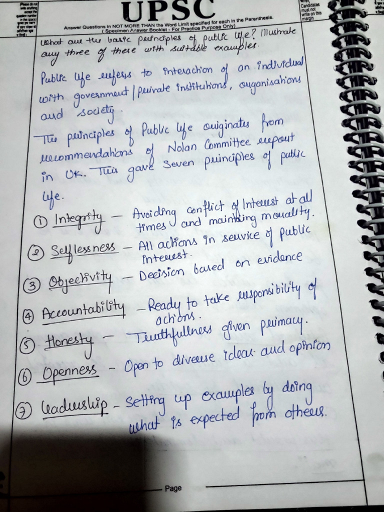 Principles of Public Life | PDF