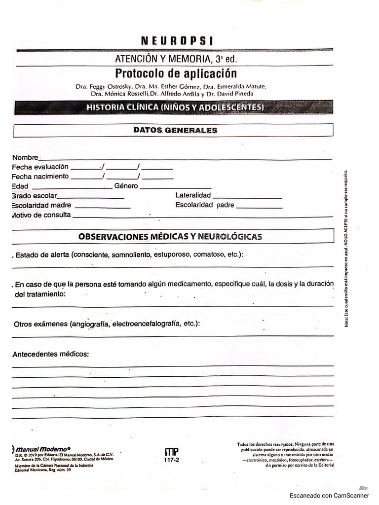 Prueba Neuropsi | PDF