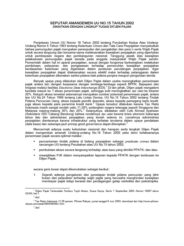 +seputar Amandemen UU 15 - 2002 Dikaitkan Dengan Lingkup Tugas Ditjen ...