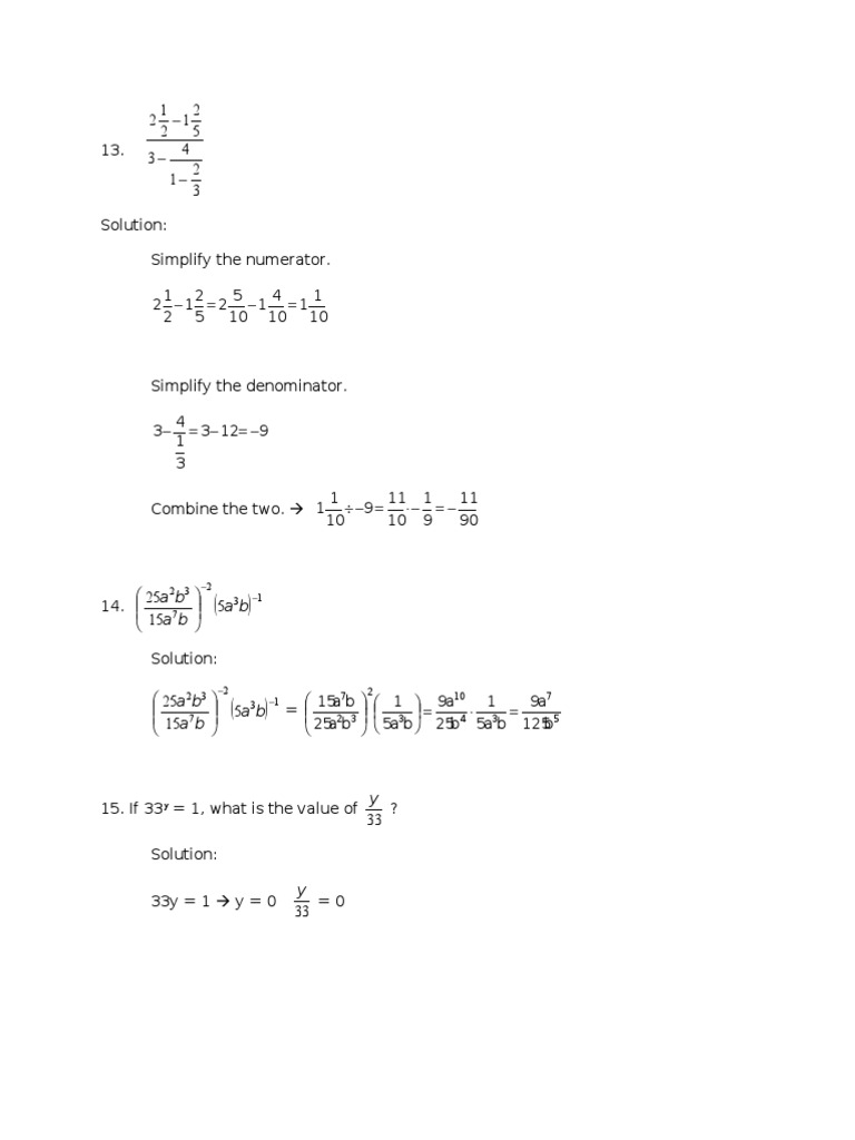 Math Problem Solutions | PDF