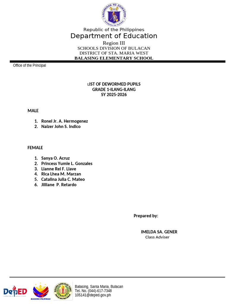 Deworming | PDF