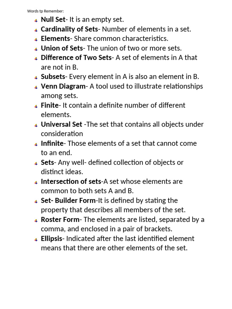 Definition of Sets | PDF