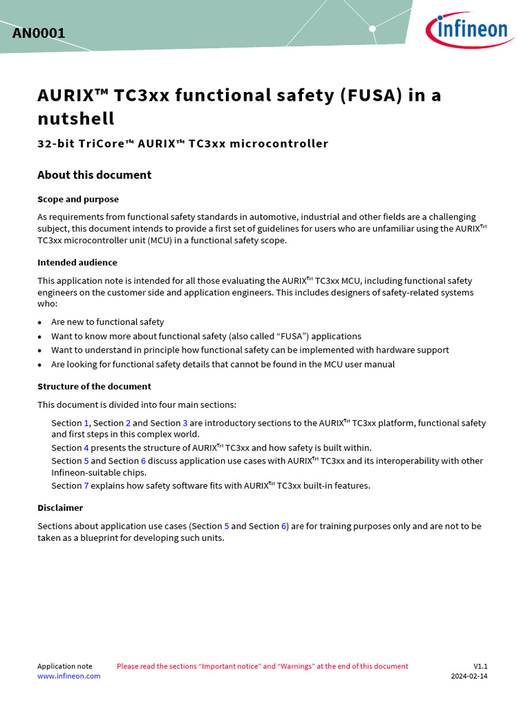 AURIX TC3xx Functional Safety Overview | PDF | Computer Architecture ...