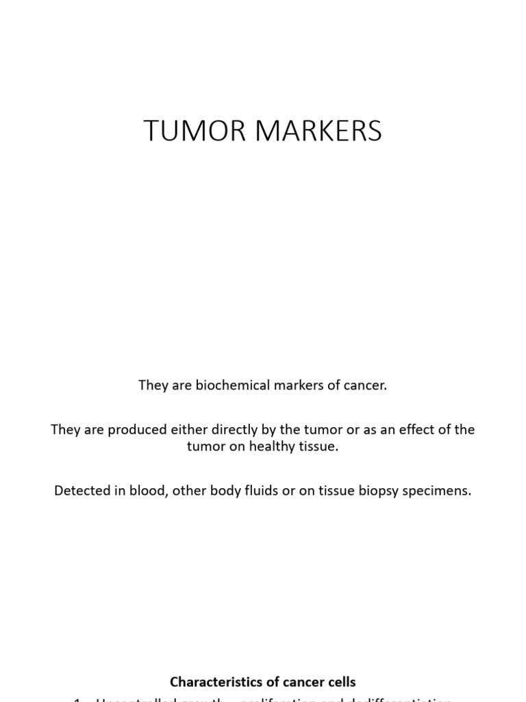 Tumor Markers | PDF