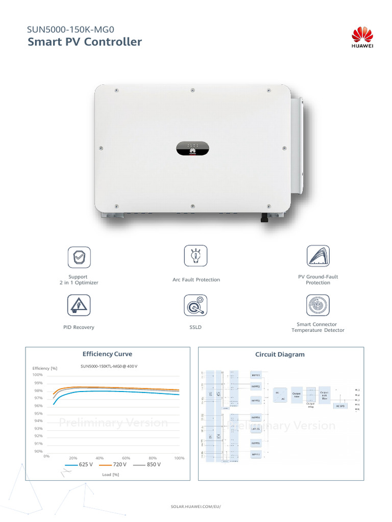SUN5000-150K-MG0 Technical Specs | PDF | Electrical Equipment ...