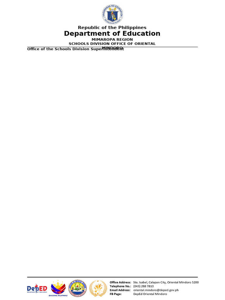 DepEd Header and Footer Templates | PDF
