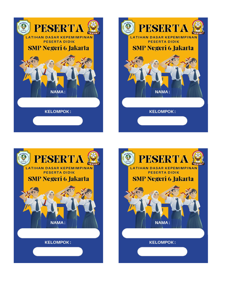Name Tag Peserta LDKS 2024 | PDF