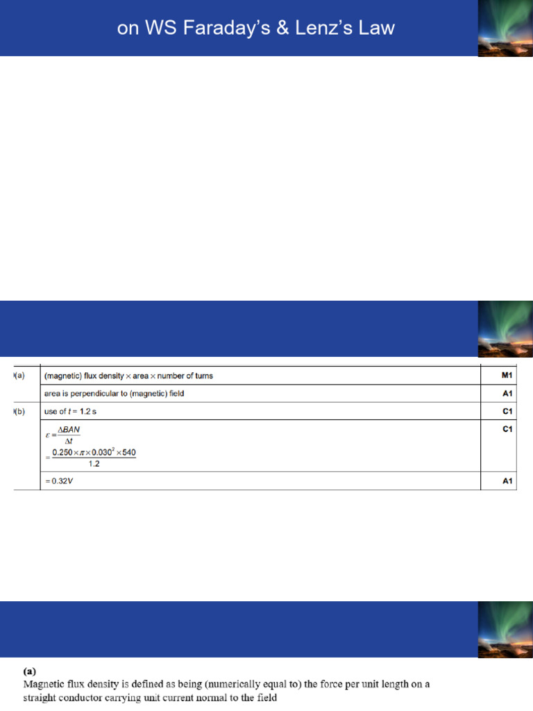 MS on WS Faraday’s & Lenz’s Law | PDF