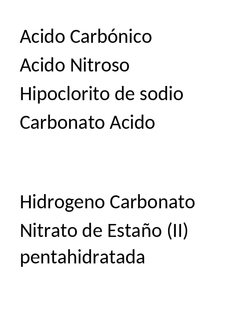 Acido Carbónico | PDF