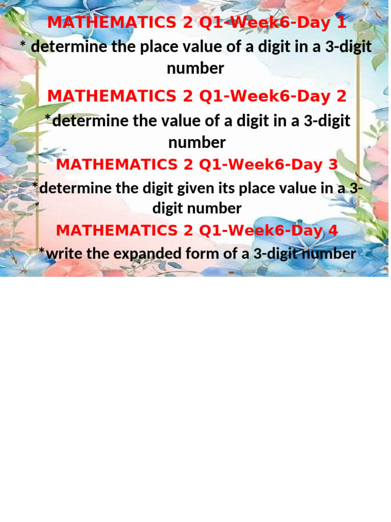 3-Digit Number Place Value Lessons | PDF