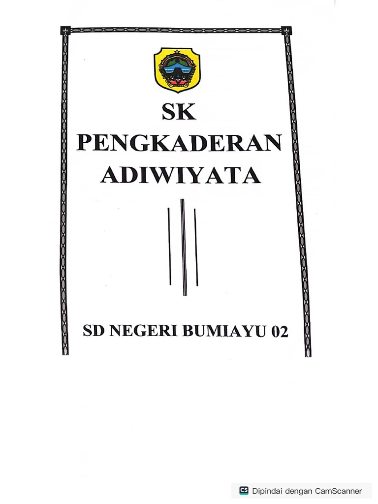 SK Pengkaderan Adiwiyata | PDF