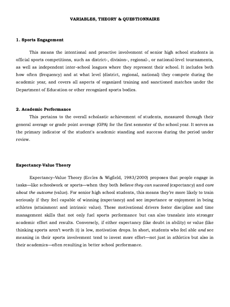 The Influence of Sports Engagement On The Academic Performance Among ...