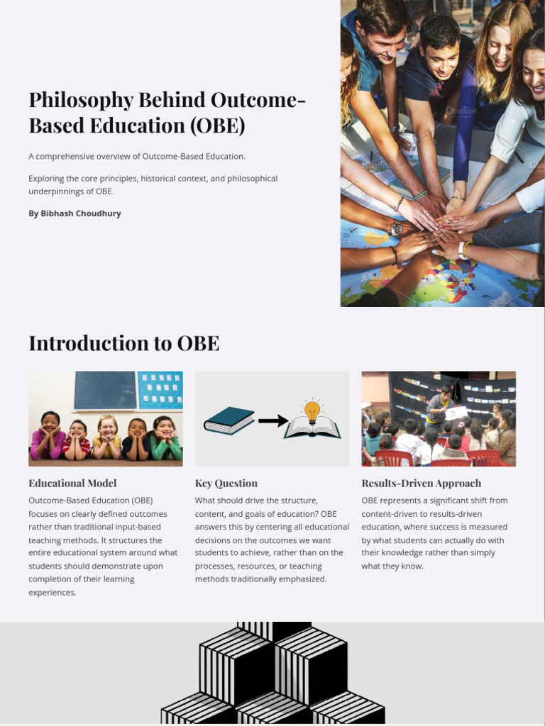 Philosophy Behind Outcome Based Education OBE | PDF | Educational ...