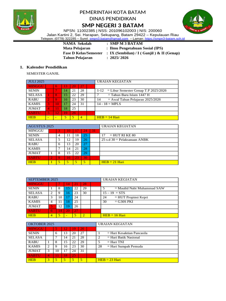 2. KALENDER PENDIDIKAN | PDF