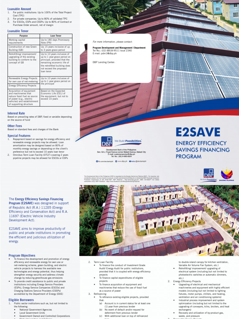 E2SAVE Brochure | PDF | Efficient Energy Use | Green Building