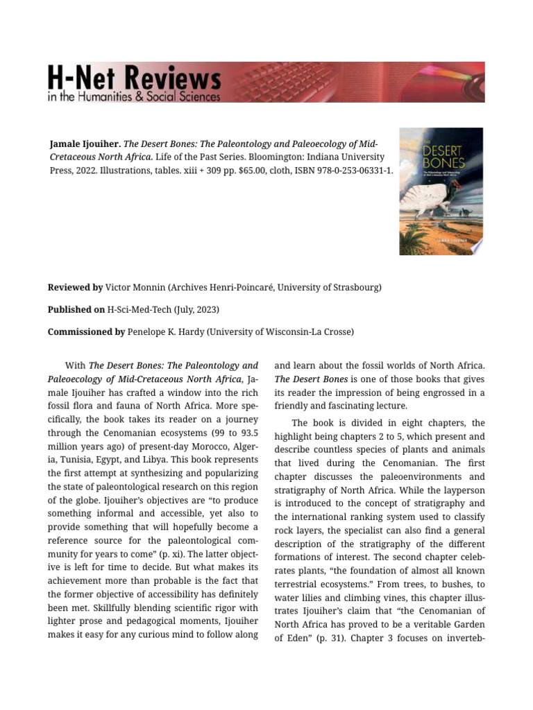The Desert Bones: Cretaceous North Africa | PDF | Paleontology | Paleoart