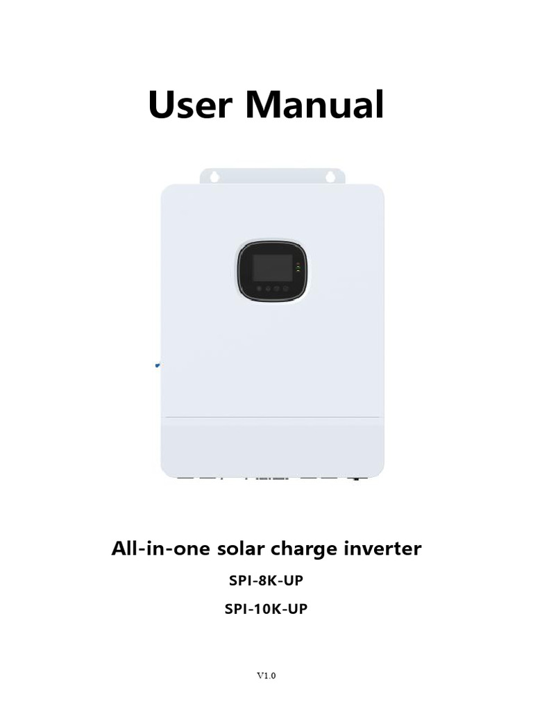 SPI-10K-UP Inverter User Manual | PDF | Power Inverter | Power Supply