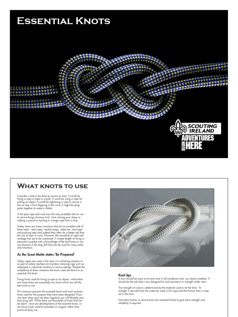 Essential Knots for Practical Use | PDF | Knot | Rope