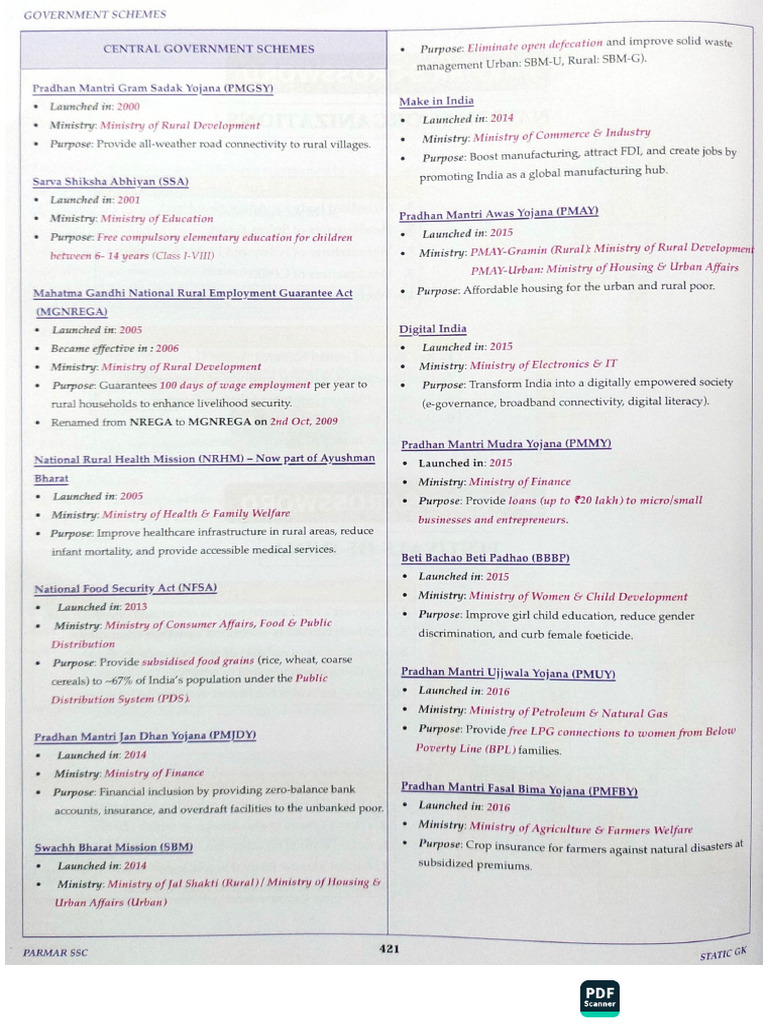 Govt Schemes | PDF