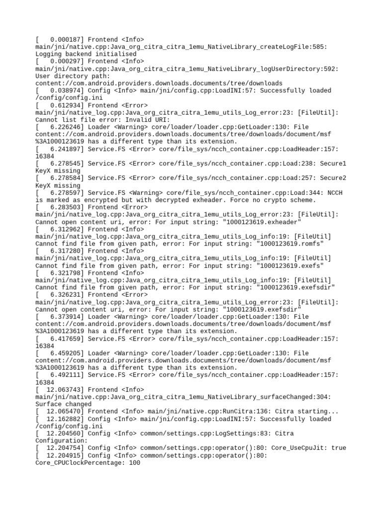 Citra Log | PDF | Computing | Software