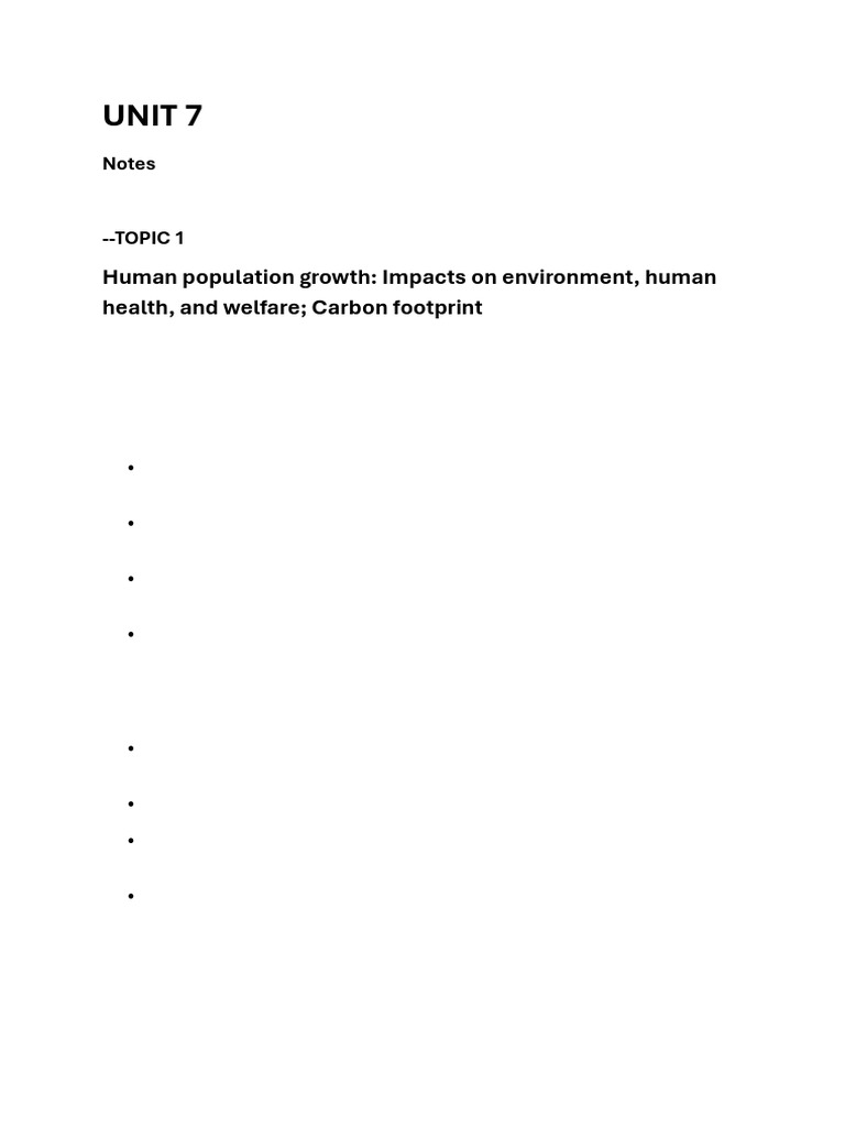 Human Population Growth Impacts & R&R Strategies | PDF | Habitat ...