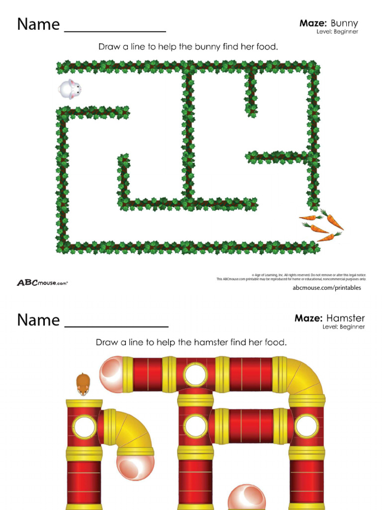 ABCmouse Beginner Mazes Bundle | PDF
