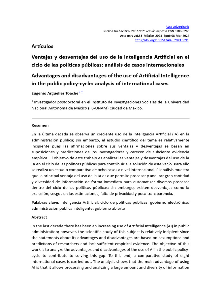 Ventajas y Desventajas Del Uso de La Inteligencia Artificial en El ...