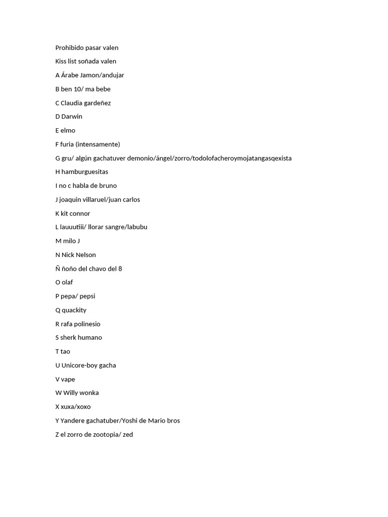 Prohibido Pasar Valen | PDF