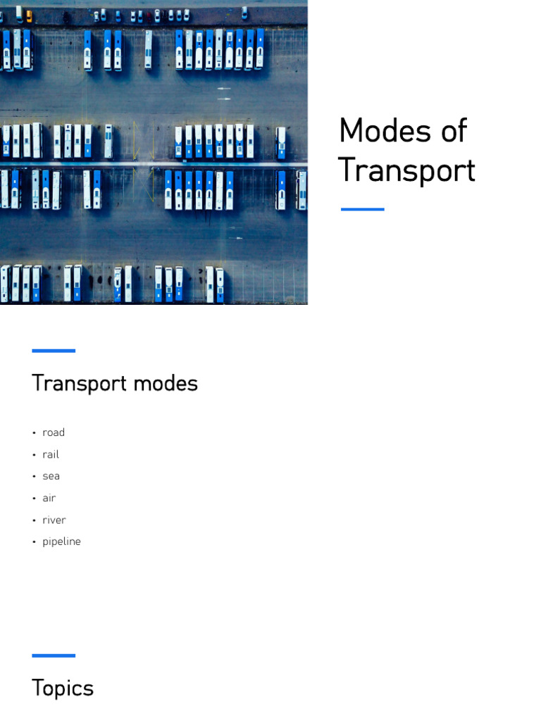 Comprehensive Guide to Transport Modes | PDF | Cargo | Transport