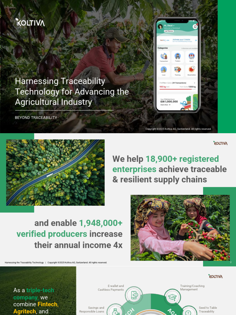 Koltiva's Traceability Solutions in Agri-Tech | PDF | Supply Chain ...